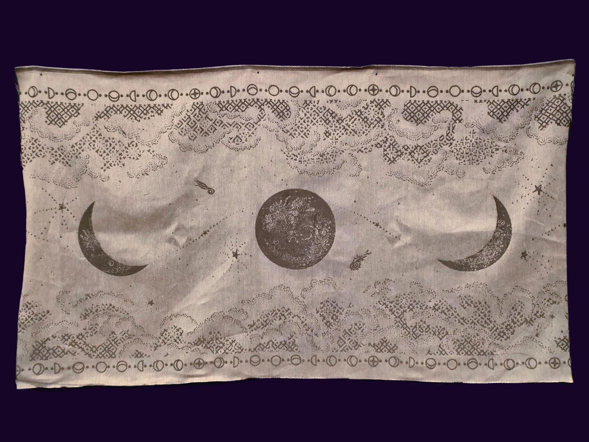 Moondust Ash Nocturne Fabric Panel - Full Moon ⋆ Firespiral Slings